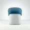 Contemporary pouf - OPENEST CHICK - Haworth - fabric / leather / round