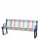 Original design public bench - PASTEL - ATECH - painted steel / thermo-lacquered steel / with ...