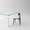 Contemporary dining table - PERSEO - TONELLI Design - wooden / glass / rectangular