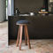 Rustic stool - BUZZIMILK - Haworth Europe - leather / solid wood ...