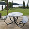 Contemporary picnic table - CHARLIE - landscapeforms - metal / round / oval