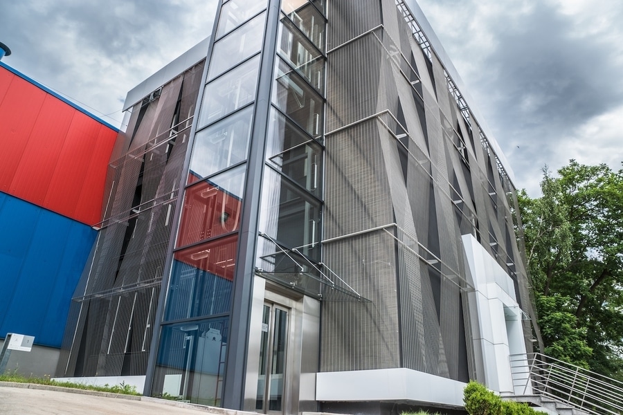 Architectural mesh facade system - Poland - Progress Architecture