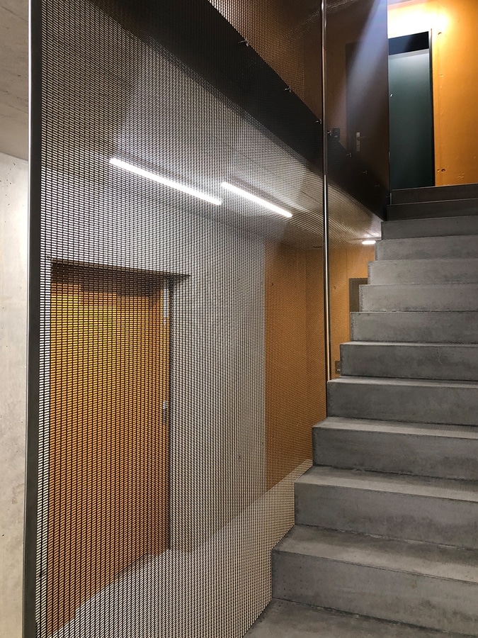 Fall protection with metal mesh - Winterthur, Switzerland - HAVER ...