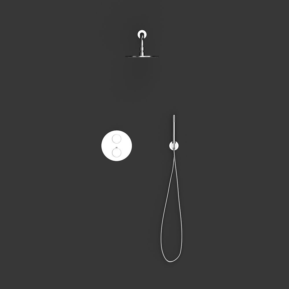 シャワー用混合水栓 - D423 - Duten - 壁取り付け式 / 組み込み式 / サーモスタット