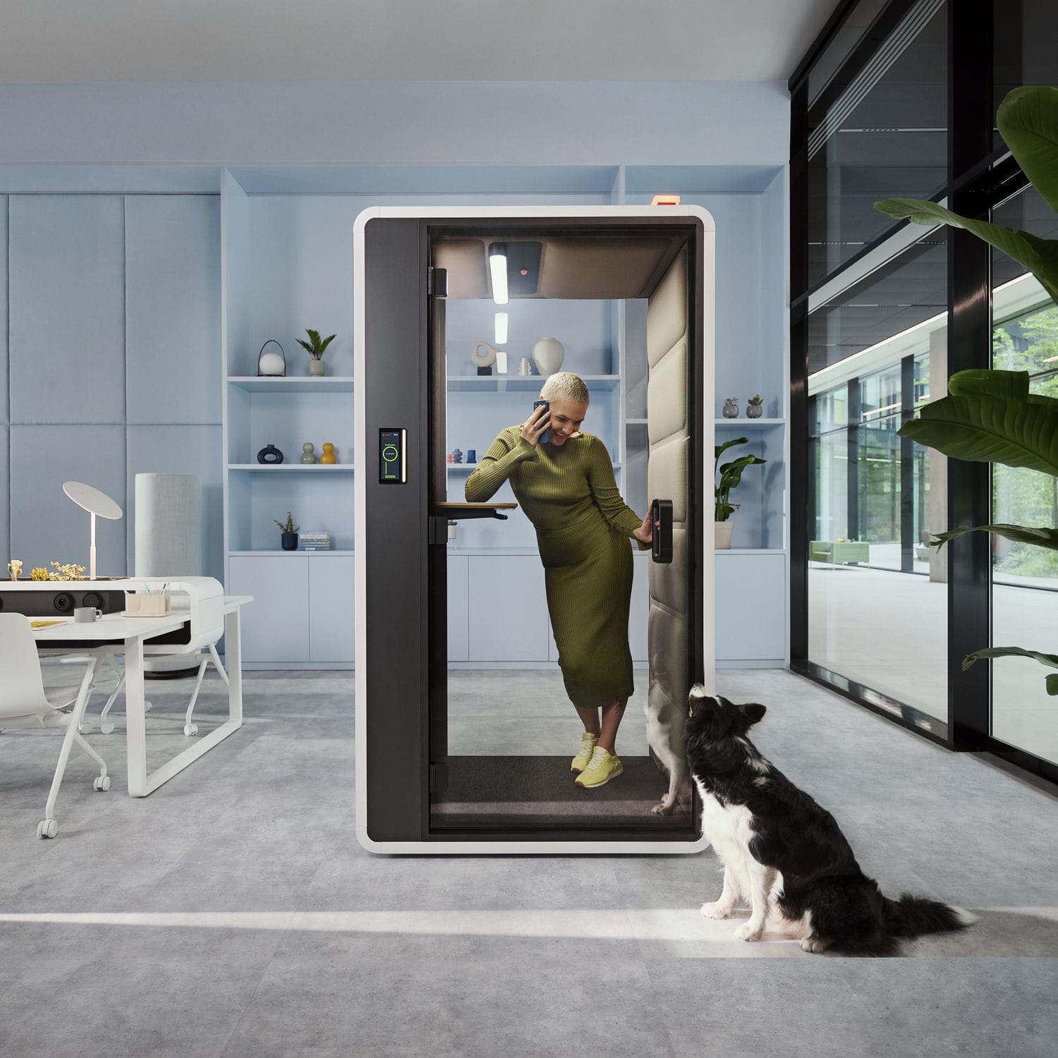 オフィス用公衆電話 - HushFree.S - Mikomax Smart Office - オープン スペース用 / 公共スぺース用 / 合板