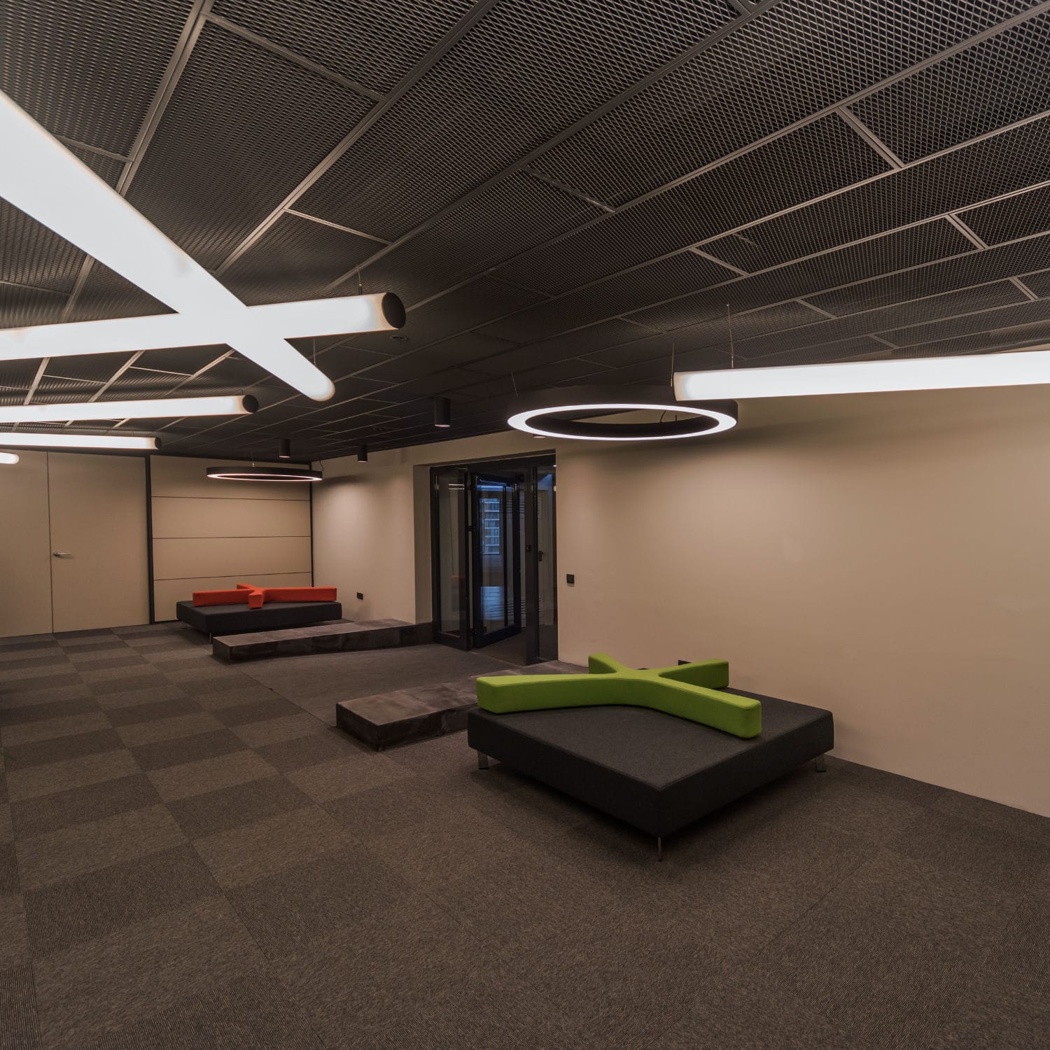 ワイヤーメッシュ仮天井 - SYSTEM - BUTEM METAL - パネル / 浮動 / クリーンルーム用