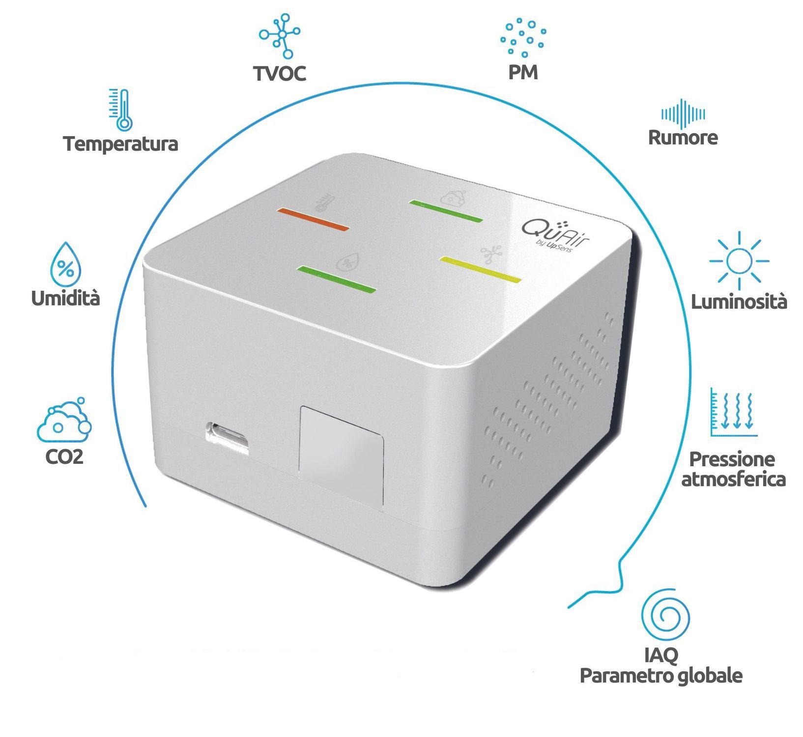二酸化炭素検知器 - UPAI3-CPVMLTHA-UMRS - UpSens Srl - 温度 / 湿度 / 光度