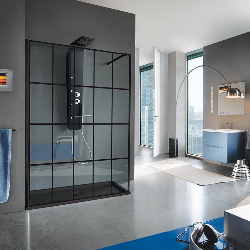 固定シャワースクリーン - B4081 - SAMO - 長方形 / コーナータイプ / 硬化ガラス製