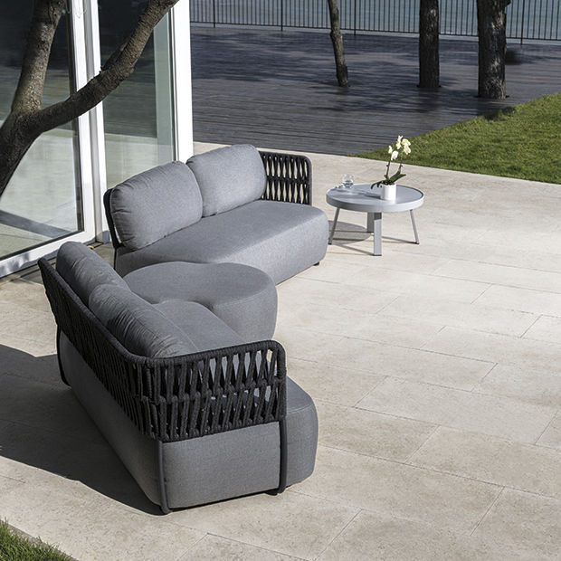 現代風ラウンジガーデンセット - SOFT MODULAR - GRATTONI S.R.L. - ポリオレフィン製 / アルミニウム / 布製