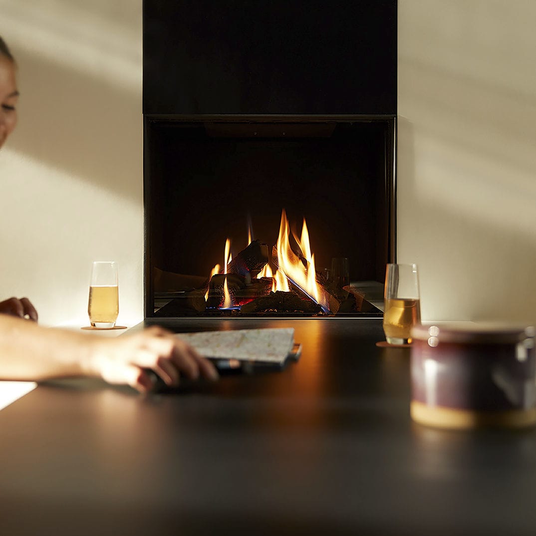 背付き暖炉 - 64 Front - thermoCet International BV - ガス / 現代風 / 密閉