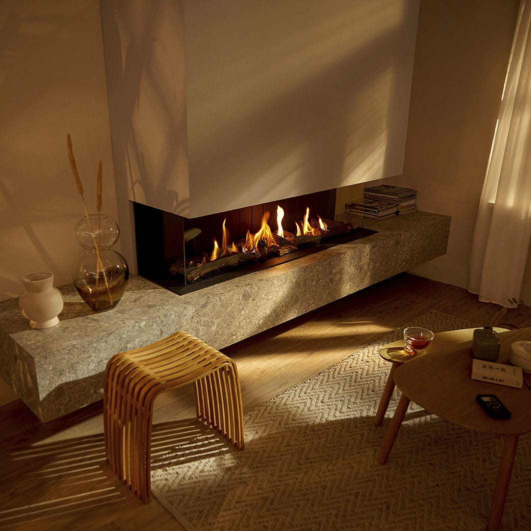 ガス暖炉 - 140 Panoramic - thermoCet International BV - 背付き / 現代風 / 密閉