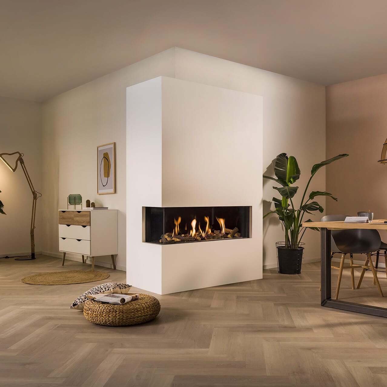 ガス暖炉 - Trimline 120 - thermoCet International BV - コーナー / 現代風 / 密閉