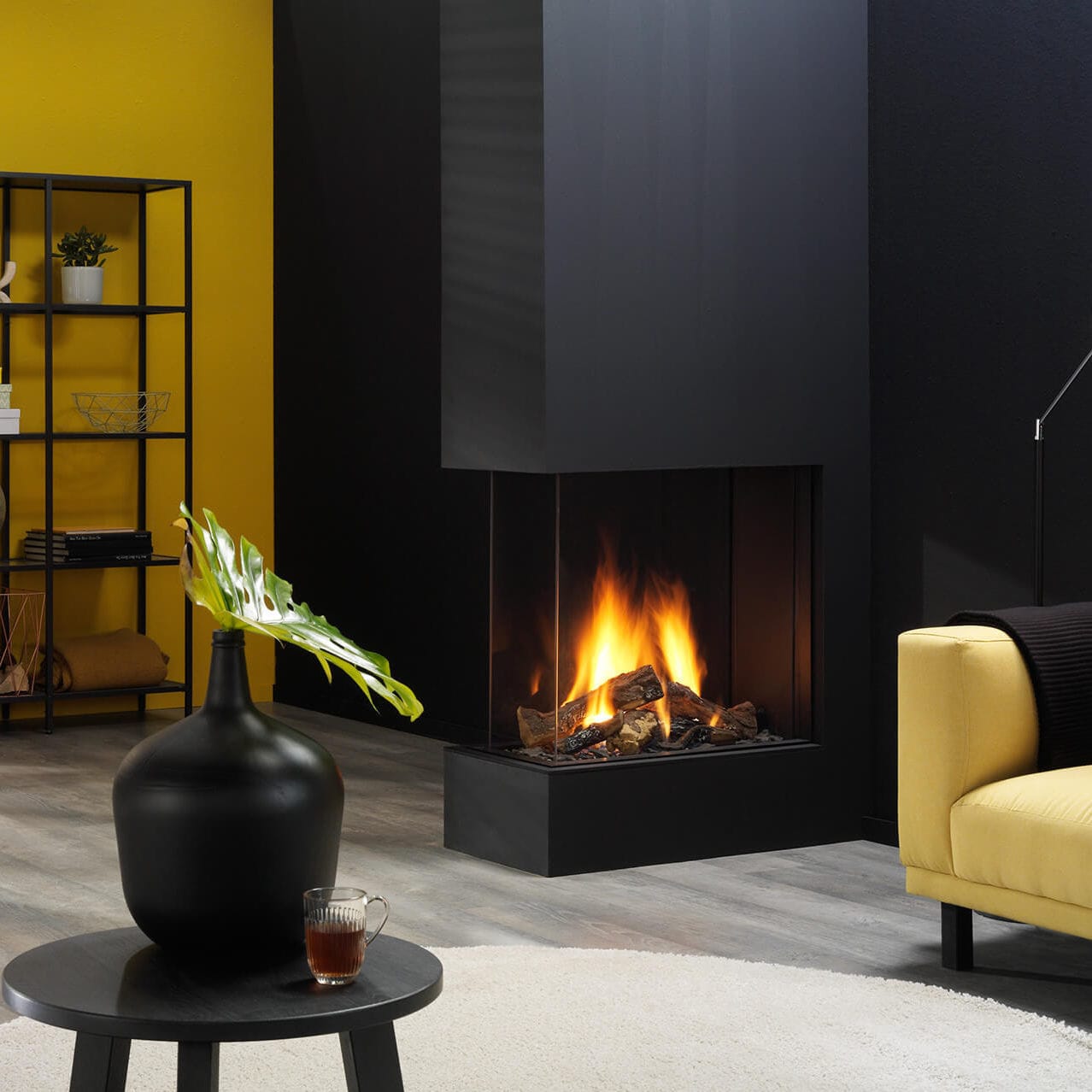 ガス暖炉 - Trimline 73 - thermoCet International BV - 背付き / 現代風 / 密閉