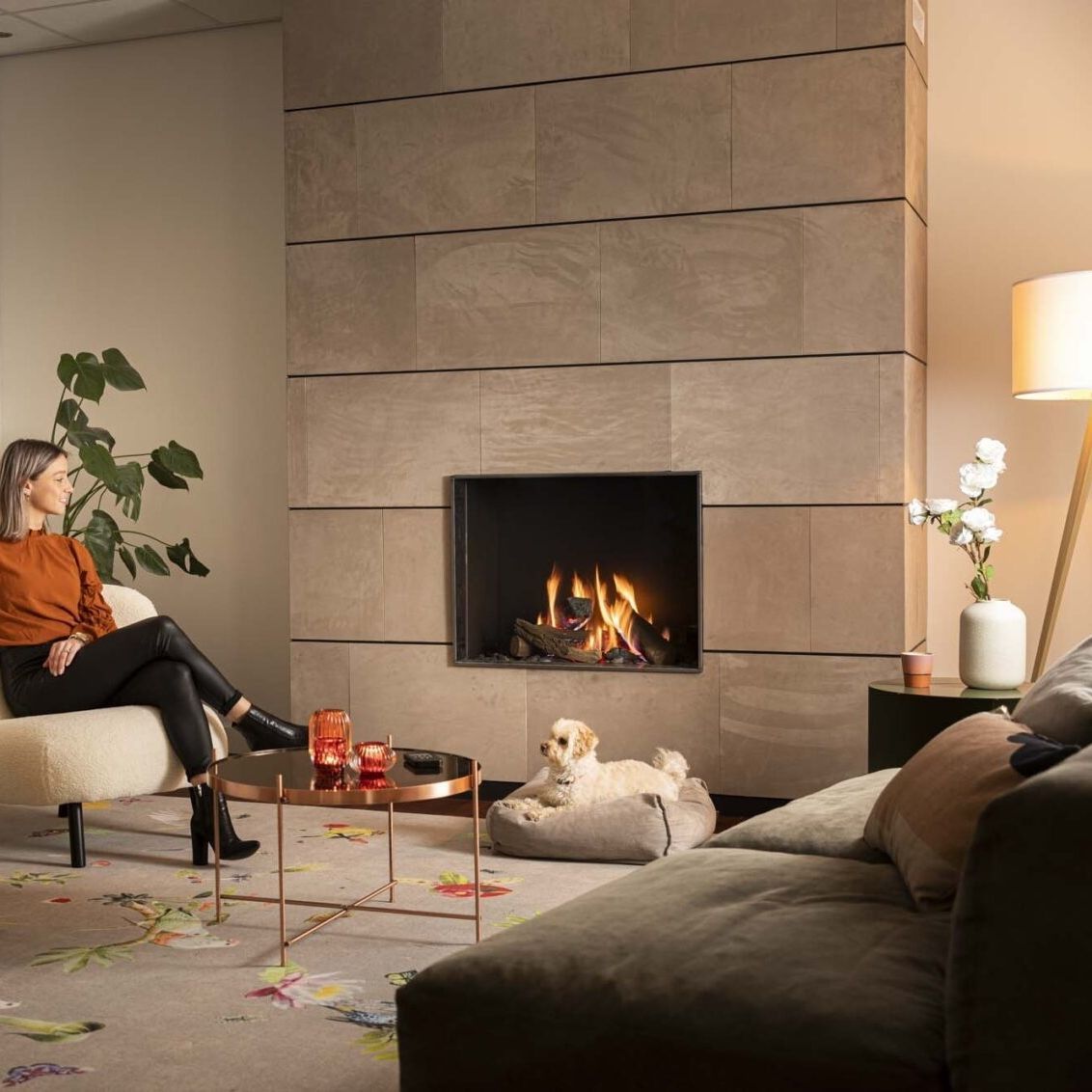 背付き暖炉 - Trimline 83 Front - thermoCet International BV - ガス / 現代風 / 密閉