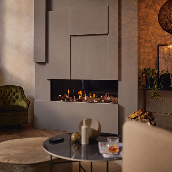 ガス暖炉 - Trimline 120 Front - thermoCet International BV - 背付き / 現代風 / 密閉