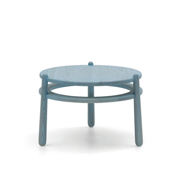 現代風ローテーブル - VOLTA - TM Leader Contract - 木製 / 木製脚 / 円形