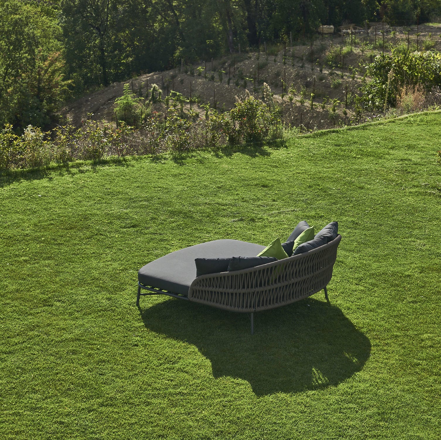 現代風サマーベッド - DROP - DRIGANI SRL - Textilene®製 / アルミニウム / ロープ