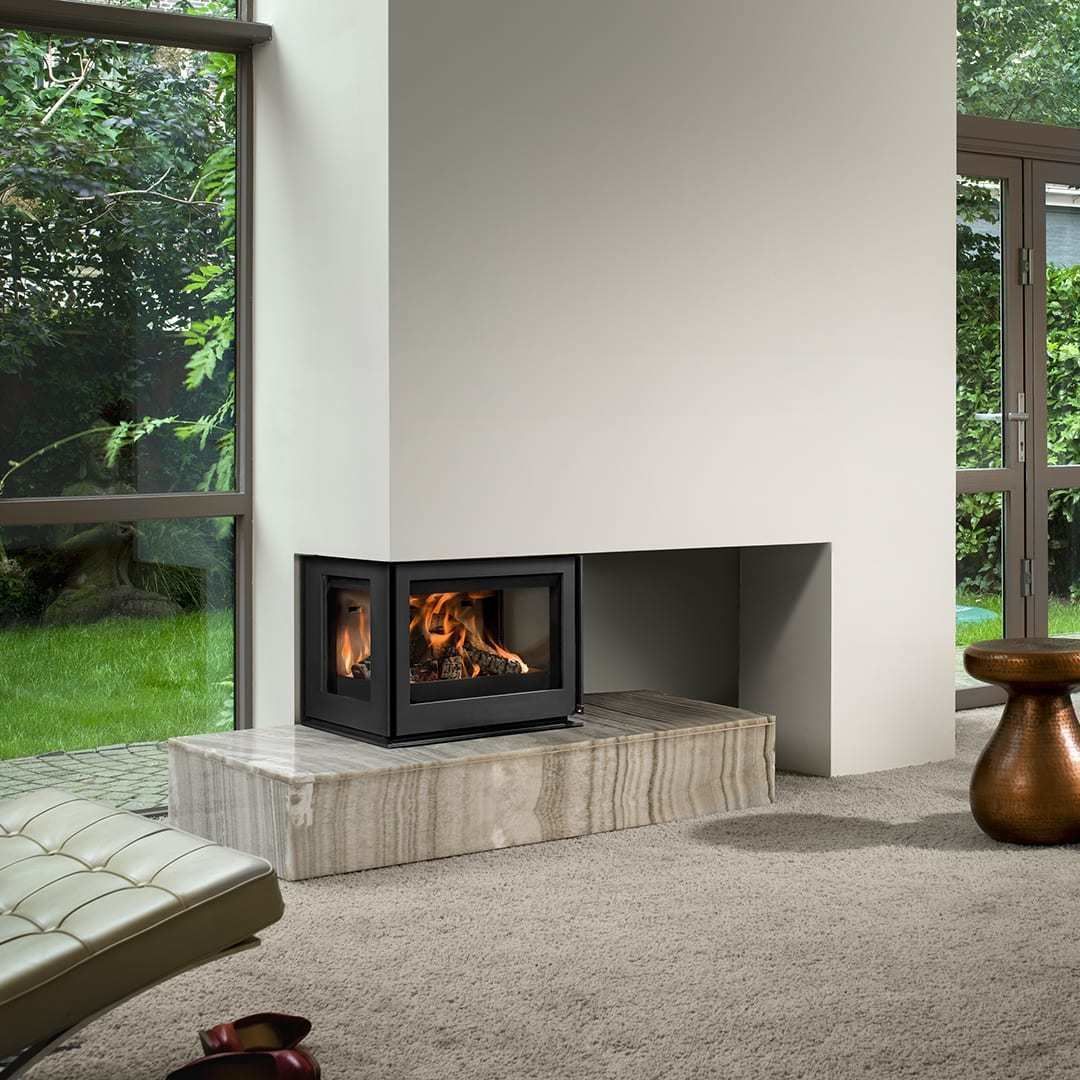 3面タイプ挿入式暖炉 - UNILUX-6 265 - Barbas - 薪 / スチール製 / 自然対流式