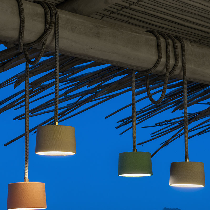 ペンダントランプ - Gaia - Ethimo - チーク材 / ポリエステル製 / ロープ