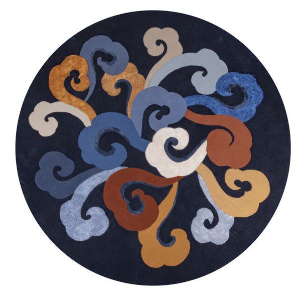 現代風絨毯 - ELLIPSE - LELIEVRE - 柄付き / ニュージーランド産ウール製 / Tencel®