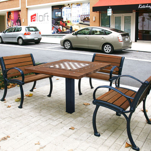 現代風テーブル - IP-36 - Victor Stanley - スチール製 / 再生プラスチック製 / スチール脚