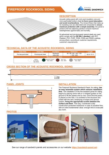 Panel Sándwich Groupのすべてのカタログと技術パンフレット