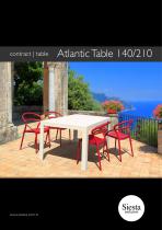 Contemporary table - ATLANTIC 140/210 - Siesta - polypropylene / aluminum base / rectangular