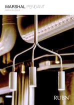 Pendant lamp - MARSHAL - Ruben Lighting - iron / brass / contemporary