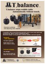 Table pedestal leveling system - T.BALANCE - T.Kato Co., Ltd. - steel ...