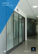 Removable partition - OPALE - TECHNAL - fixed / sliding / glazed