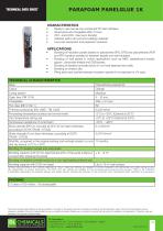 Polyurethane glue - PARAFOAM PANELGLUE 1K - DL Chemicals - for metal ...
