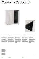 背の高いサイドボード - QUADERNA CUPBOARD 757 - Zanotta - 現代風 / 木製 / ガラス製