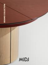 Contemporary dining table - SESAMO - MIDJ - wooden / painted metal base / rectangular