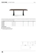 Contemporary table - SOLID SWING - RIVA 1920 - cedar / solid wood base / rectangular