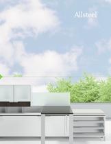 Desk mounted office divider - STRIDE - Allsteel - floor-mounted ...