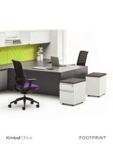 Executive desk - FOOTPRINT® - KIMBALL Office - with post / 2 person ...
