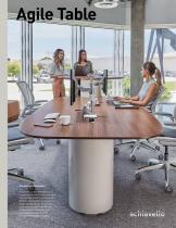 Contemporary work table - Agile - schiavello - oak / painted wood ...