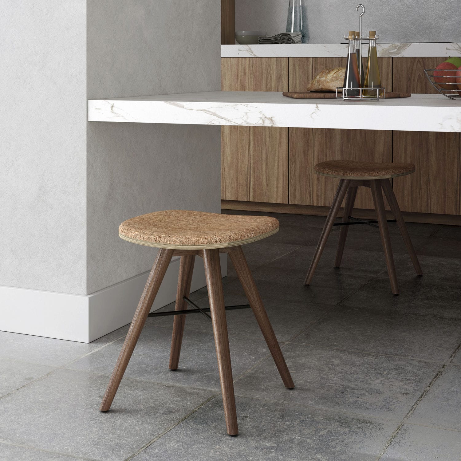 Banqueta contemporânea - SEED - AROUNDtheTREE Design - em couro / em ...