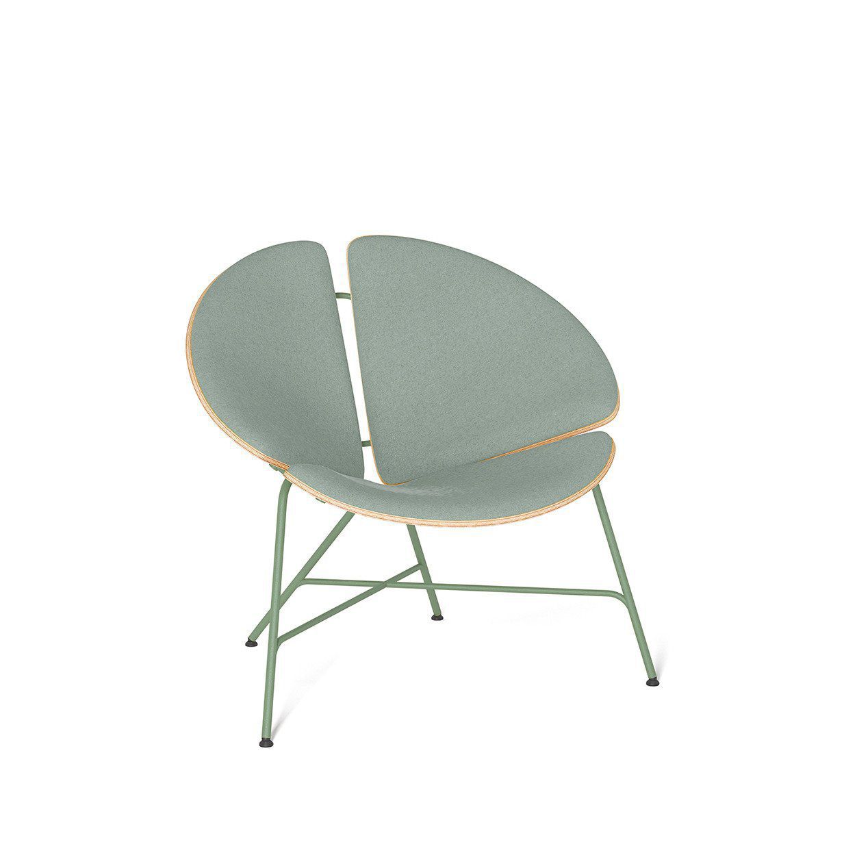 Poltrona contemporânea - GINKA - Tabanda - em tecido / em compensado / em carvalho