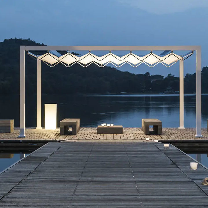 Gazebo em madeira - LAKE SIRIO PIER - Gibus SPA - em PVC / com ...