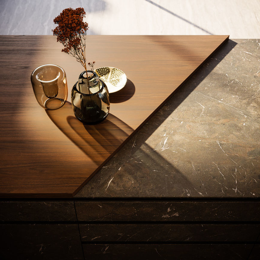 Tampo de bancada em madeira - Aspen + D23 - DOIMO CUCINE - para cozinha