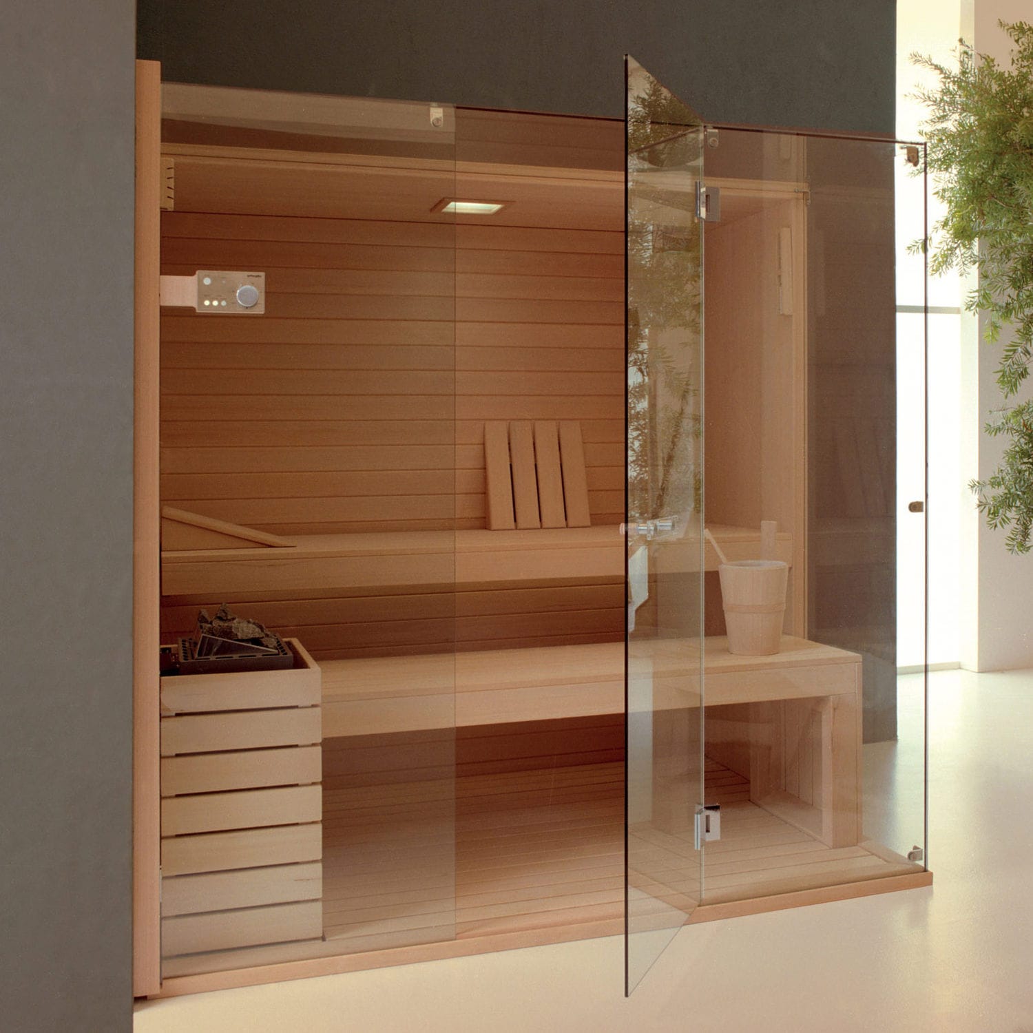 Sauna da linha residencial - SKY CORNER - EFFEGIBI - em madeira / para ...