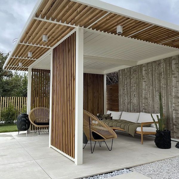 Pérgola apoiada em parede - SPR02.2 - AXIUM solutions aluminium - em ...