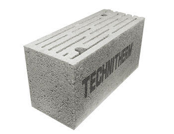 Bloco de concreto leve - Technitherm - para parede / acústico / de alta ...