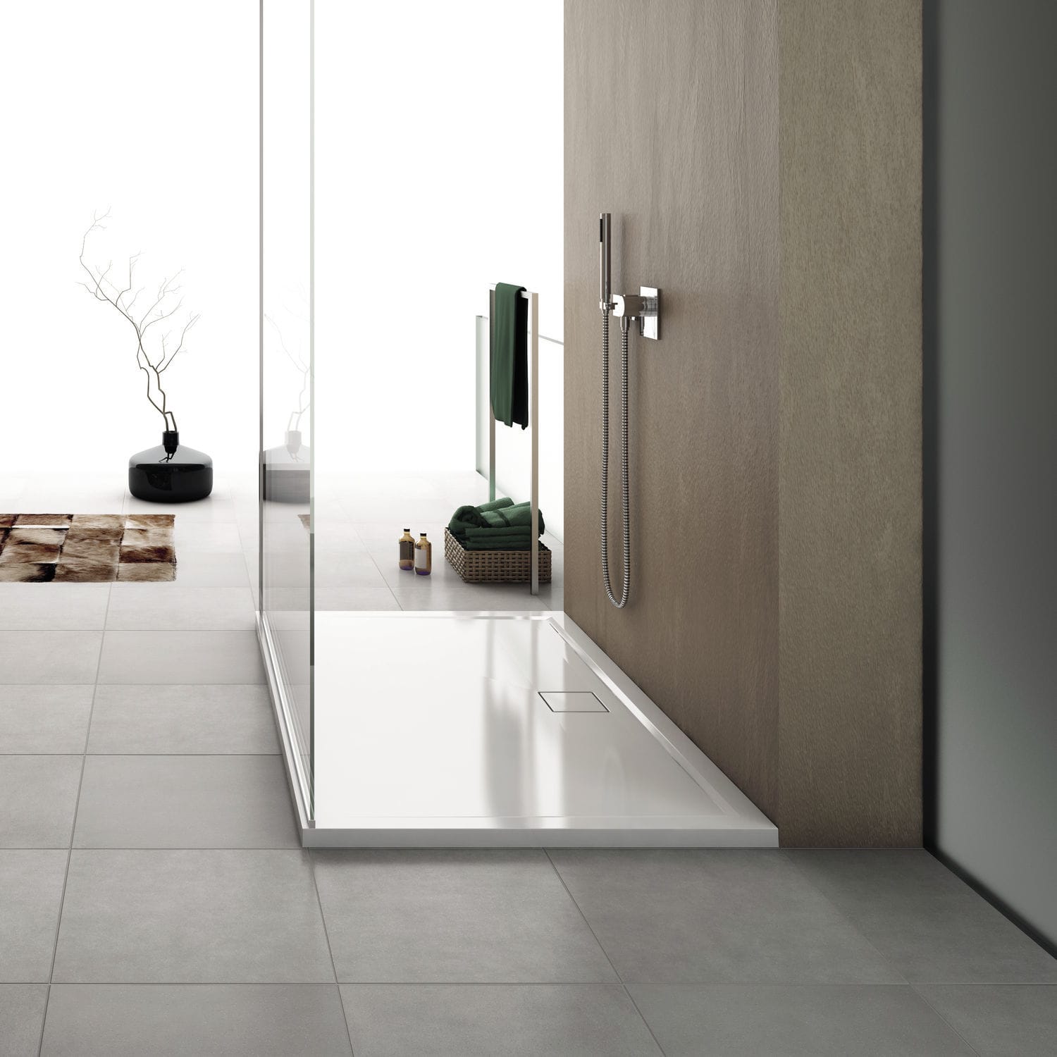 Piso de box retangular - LIVADA - W20AL - Ronal - de sobrepor / de ...