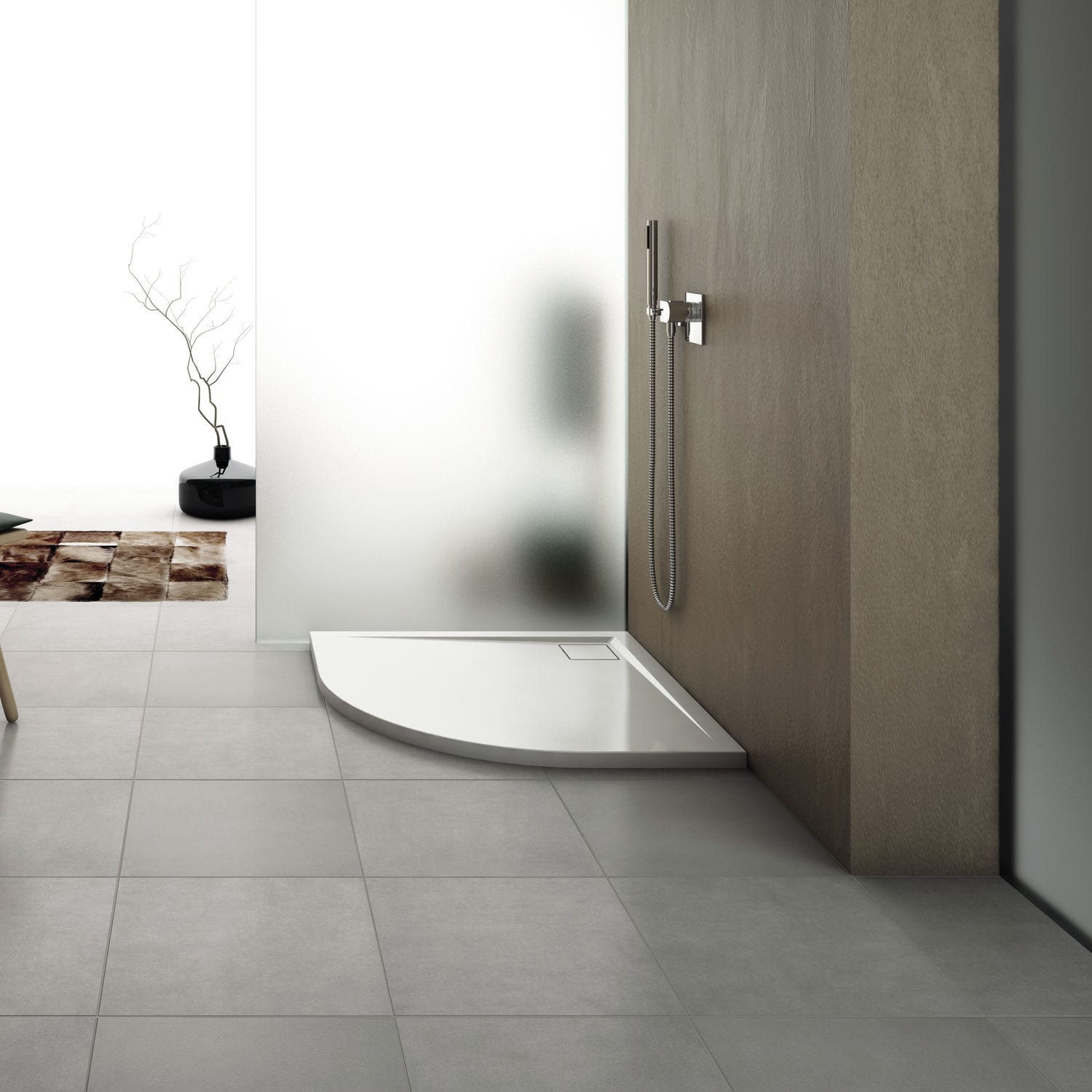 Piso de box de canto - LIVADA - W20R - Ronal - de sobrepor / de embutir ...