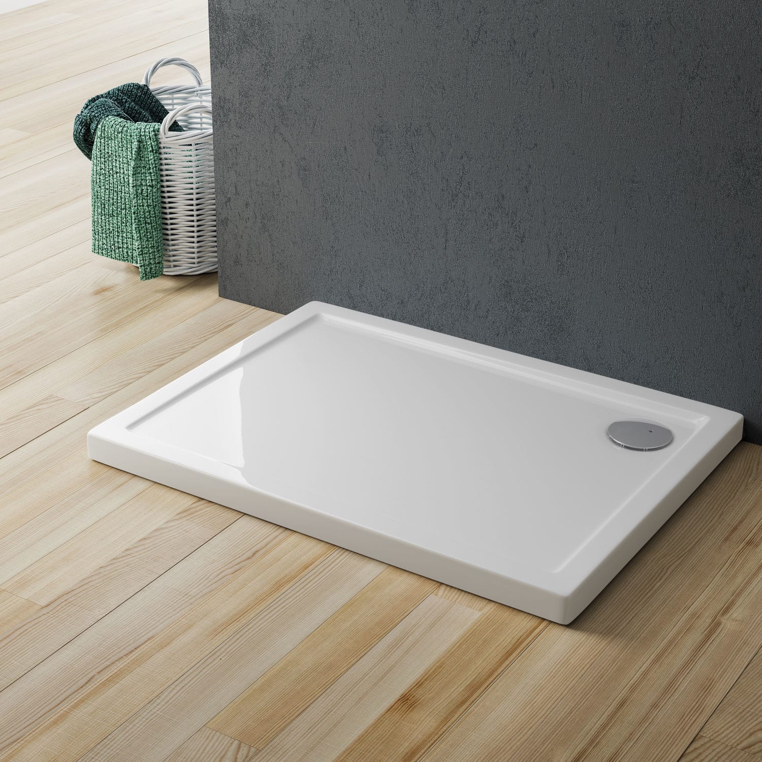 Piso de box retangular - CINCO - Ronal - de sobrepor / de embutir / de ...