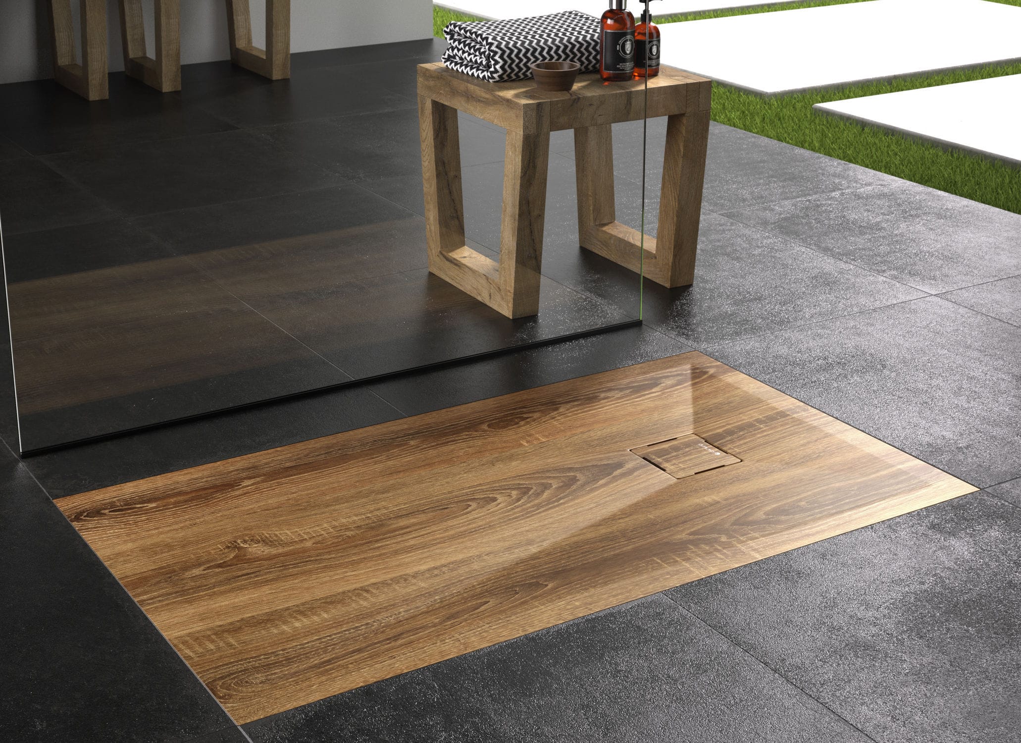 Piso de box retangular - 3D Nogal - DUPLACH - pronto para receber ...