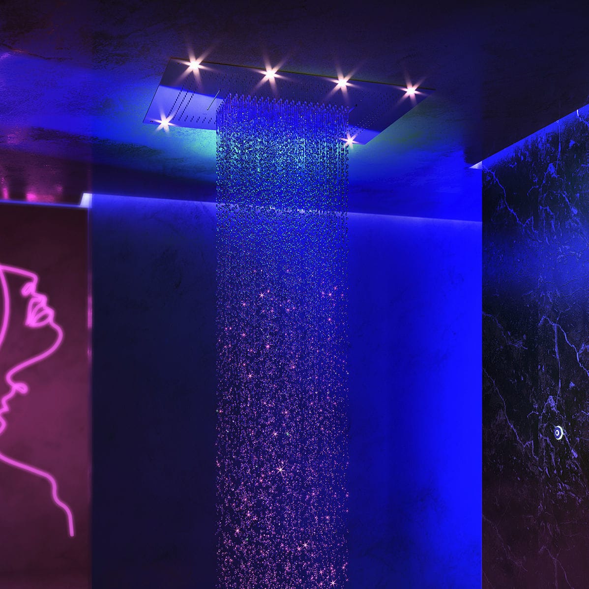 Cabeça de chuveiro de embutir no teto - ONE SPA TOP - Aquademy ...