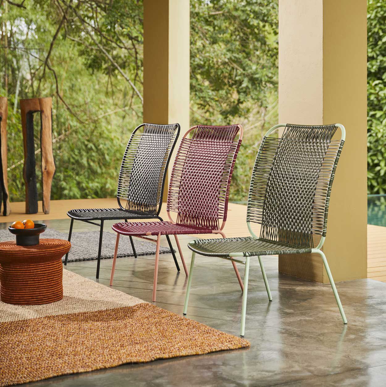 Poltrona baixa contemporânea - CIELO - Ames design - em PVC / em corda ...